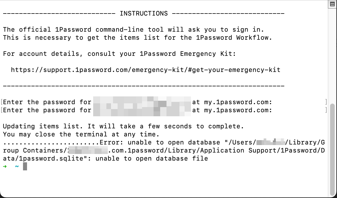 Unable To Open And Parse 1password Database · Issue 8 · Alfredapp1password Workflow · Github