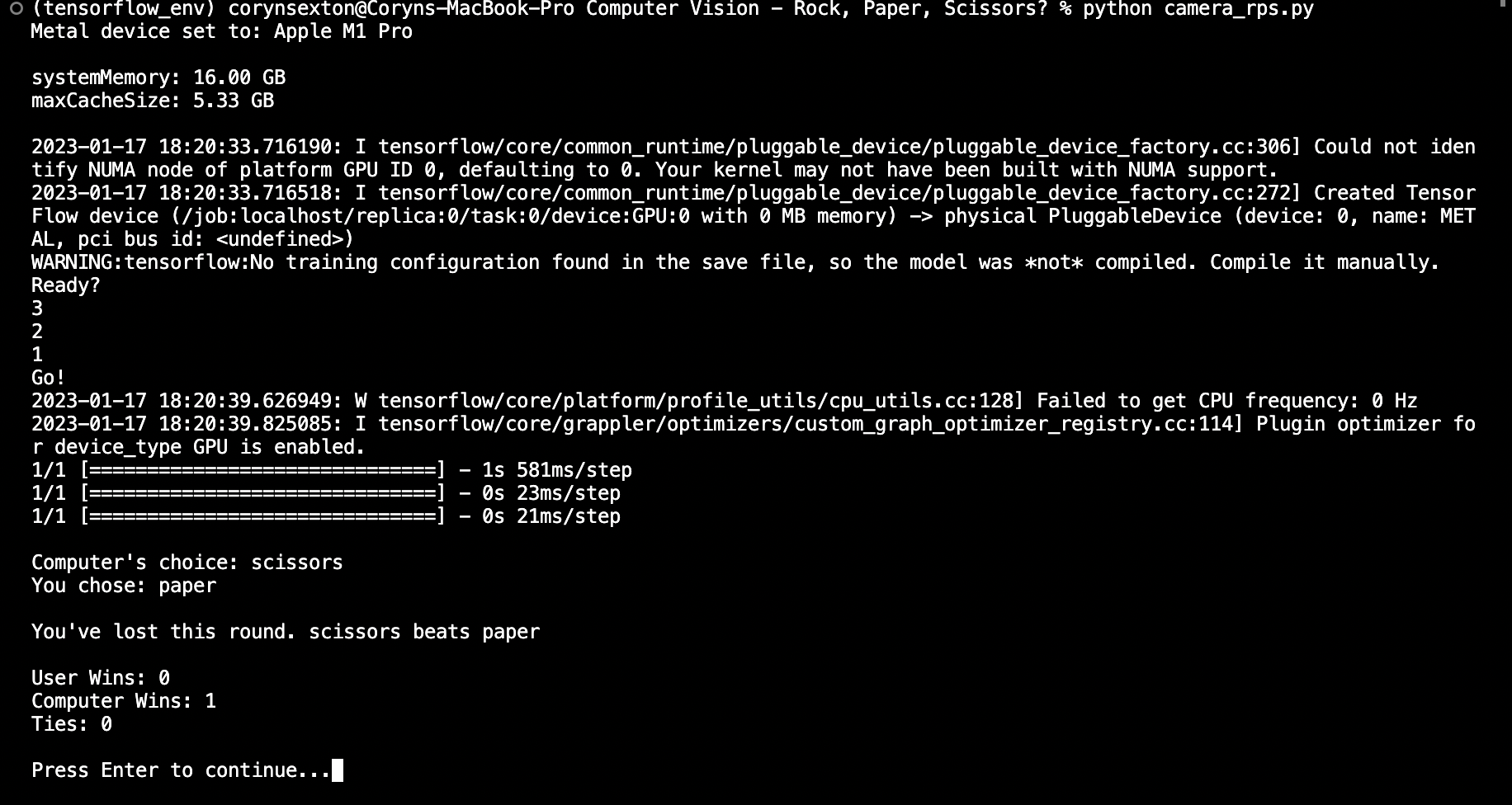 GitHub - corynsexton/Computer-Vision-Rock-Paper-Scissors-
