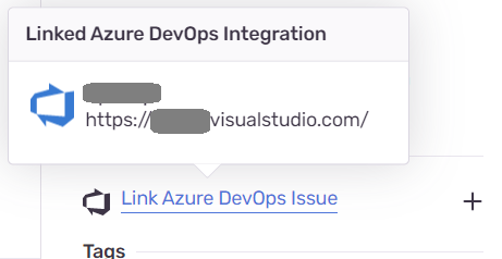 Creating a new linked Azure DevOps issue shows error screen "oops ...