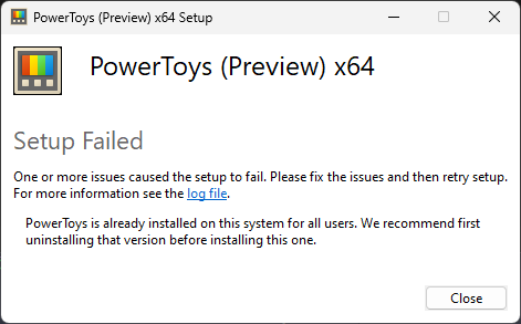 Cannot install/uninstall powertoys · Issue #27791 · microsoft/PowerToys · GitHub