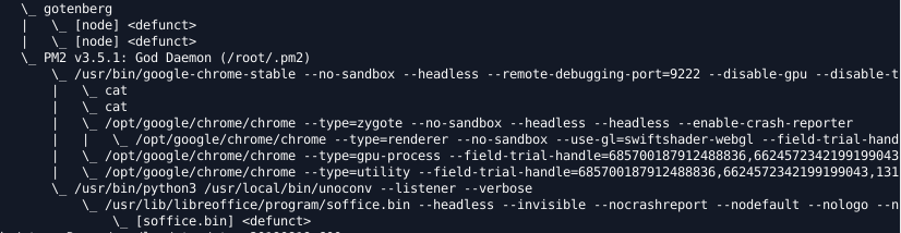 Large quantity of zombie childs · Issue #103 · gotenberg/gotenberg · GitHub