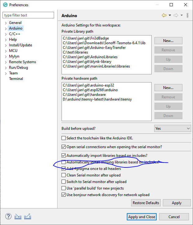Question: Where Do External Libraries Go? · Issue #1249 · Sloeber/arduino-eclipse-plugin · GitHub