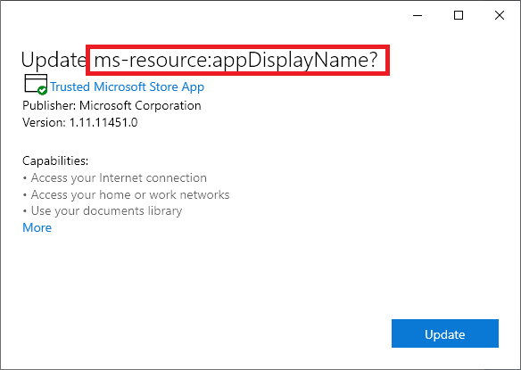 Manifest Not Setup Correctly For The Prebuilt Appxbundle · Issue 1018
