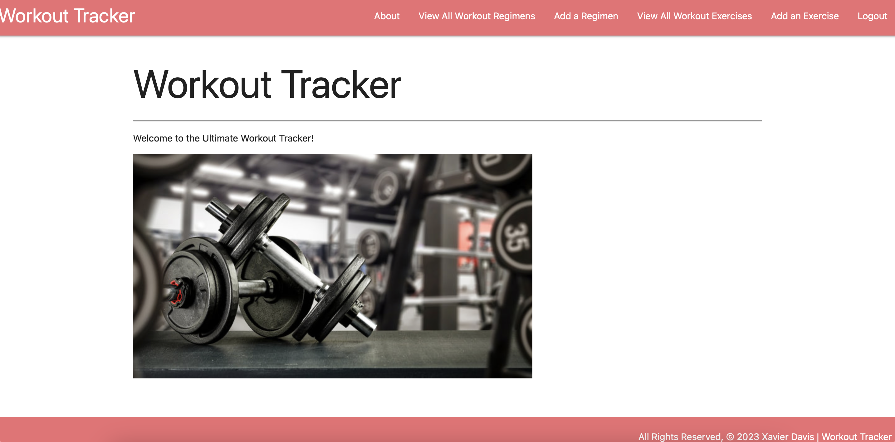 GitHub - XAVDAVIS/workouttracker
