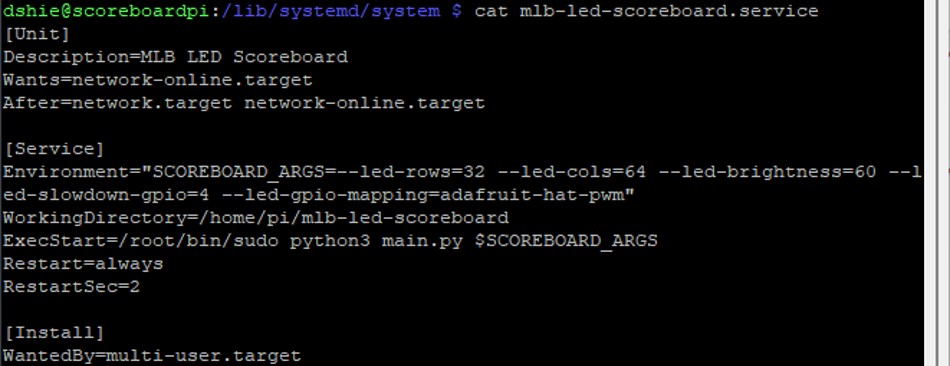 Auto start script · MLB-LED-Scoreboard mlb-led-scoreboard · Discussion #477 · GitHub