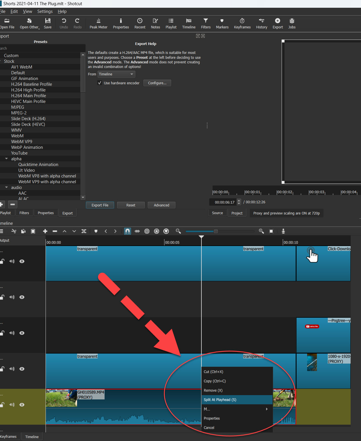 Menu on Right click not the same as pervious versions · Issue #1372 · mltframework/shotcut · GitHub