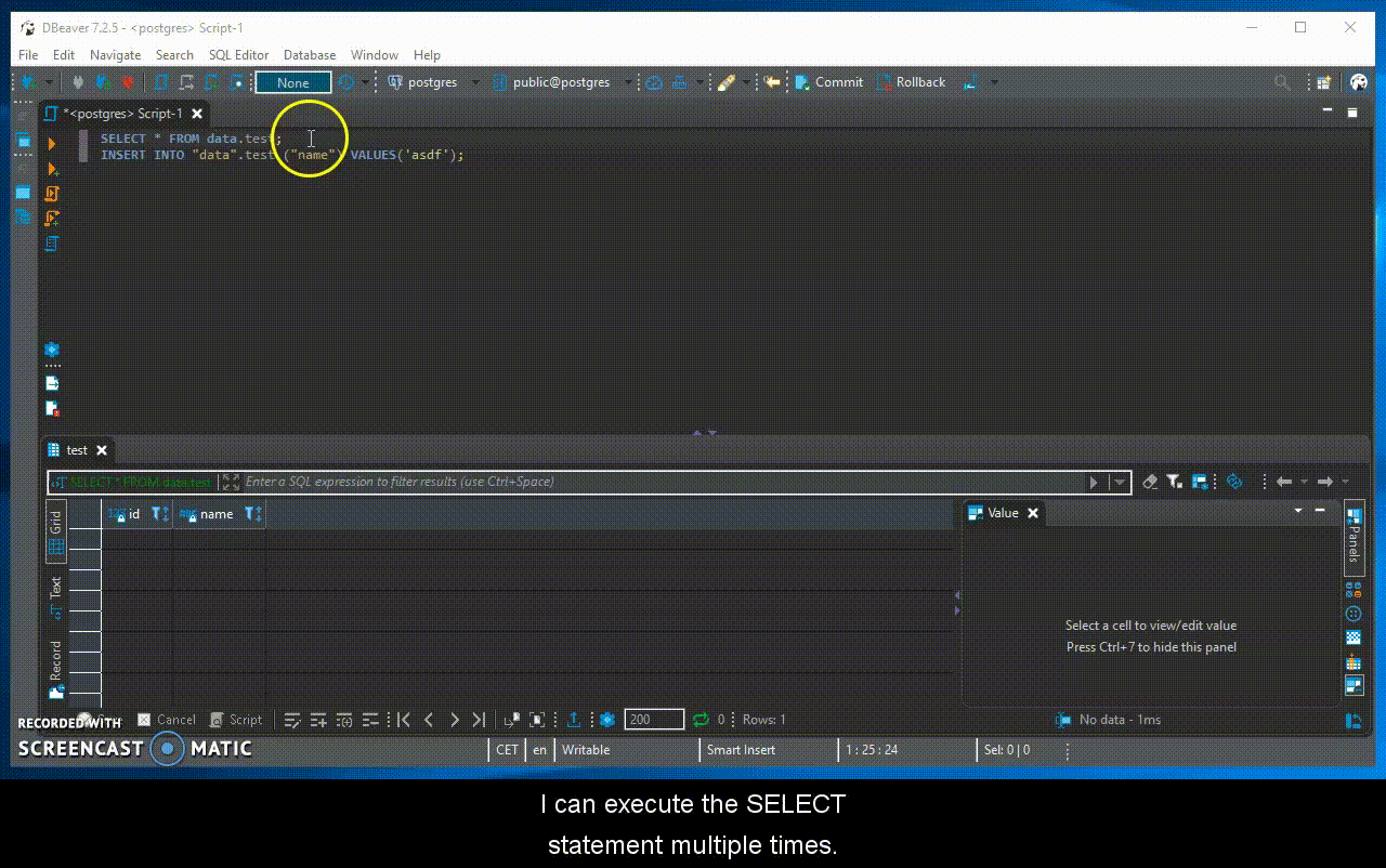 Sometimes Cursor Focus Changes To Result Window After Running SQL