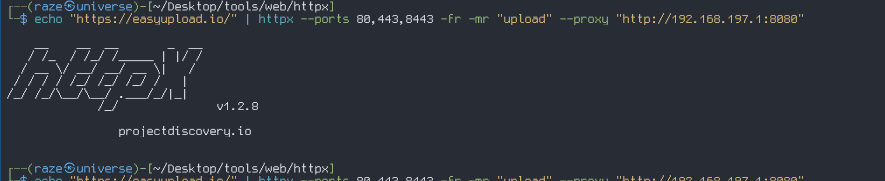 Match Regex Argument Does Not Working With Proxy Argument · Issue 1048 · Projectdiscovery