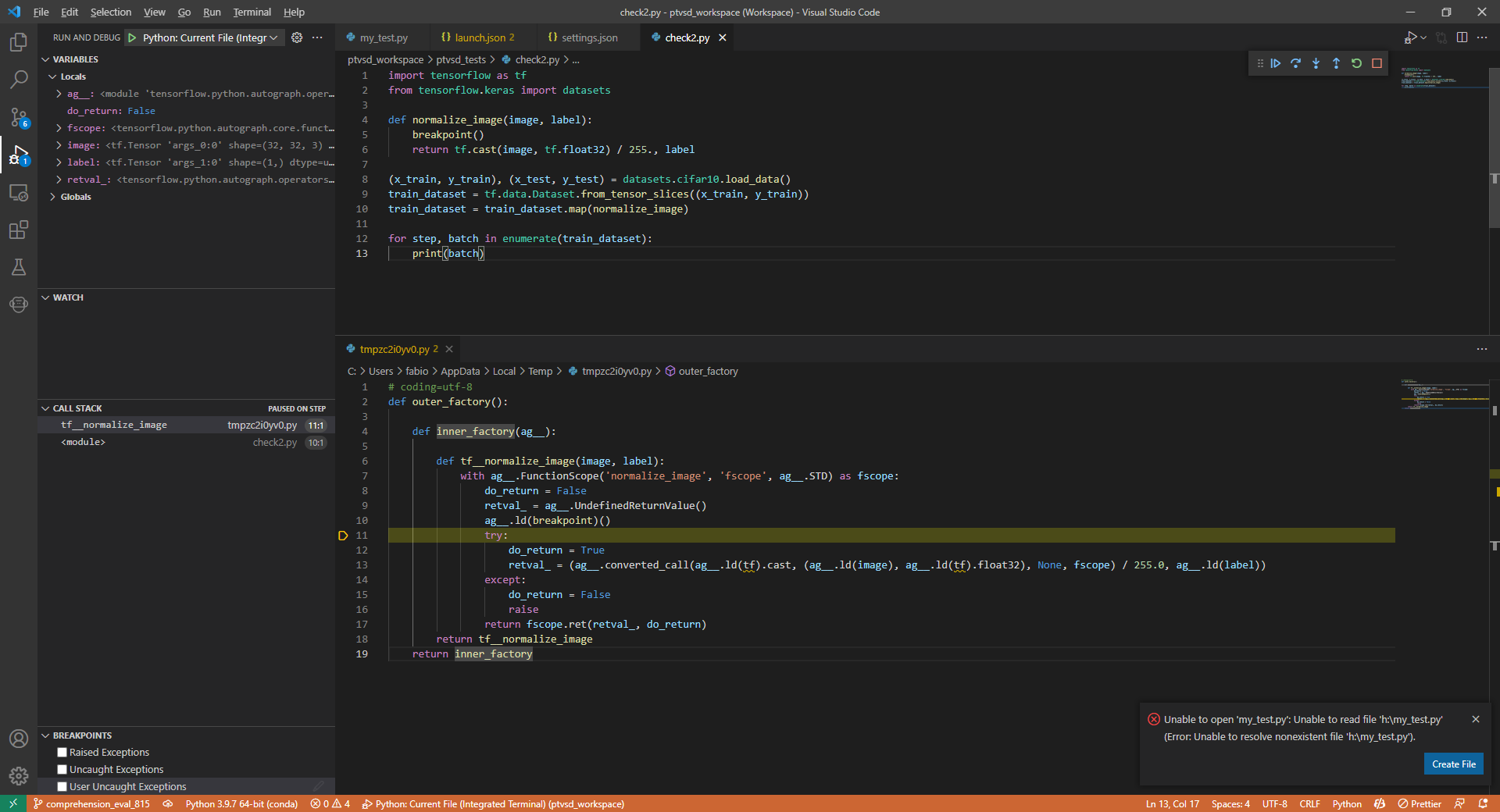 Support stopping in a lambda function in tensorflow Dataset map ...