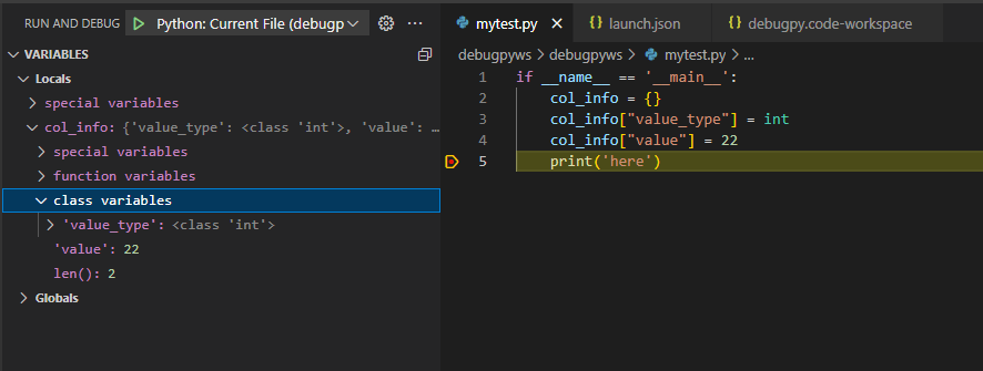 missing dict member in Value Tooltip and Watch Window · Issue #1159 · microsoft/debugpy · GitHub