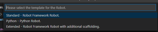 Provide the `standard` robot template as the first option when creating a robot · Issue #181 ...