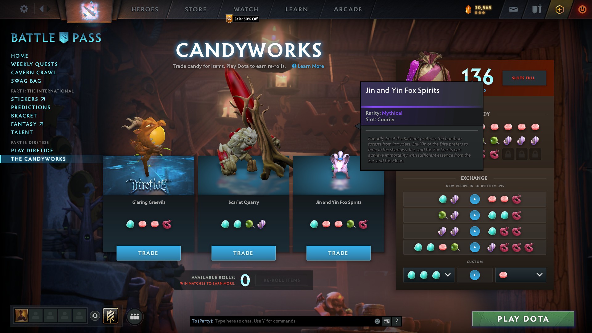 Apparently the Candy Works Re-Roll is not working! · Issue #5129 · ValveSoftware/Dota2-Gameplay ...