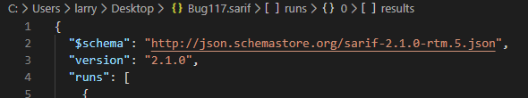 Extension doesn't recognize rtm.5 schema · Issue #217 · microsoft/sarif-vscode-extension · GitHub