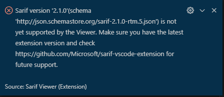 Extension doesn't recognize rtm.5 schema · Issue #217 · microsoft/sarif-vscode-extension · GitHub