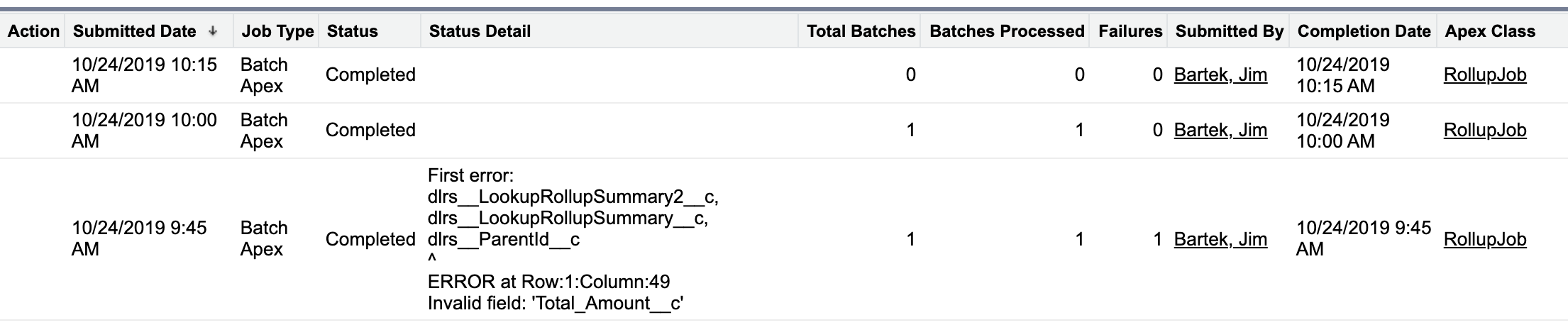 Error since Winter 20: Invalid field 'CreatedDate' for object 'dlrs__LookupRollupSummary__c ...
