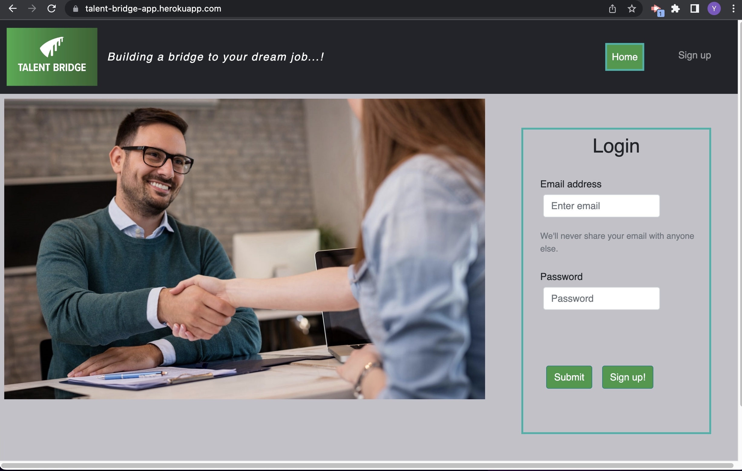 GitHub - GuyJiawei/TalentBridge-App: Project #2