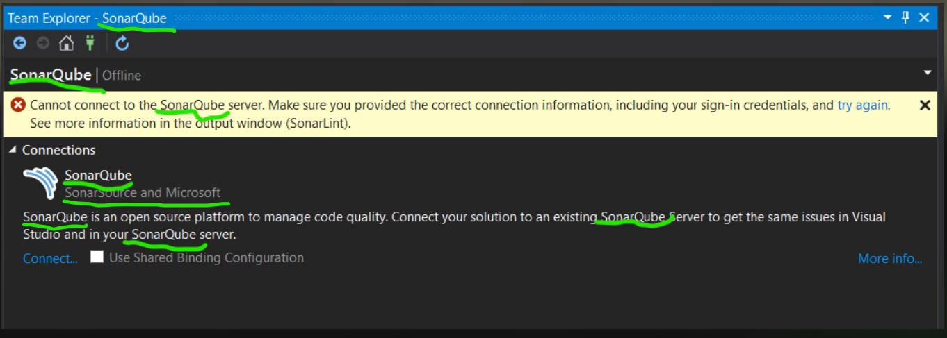 Update Connected Mode window text · Issue #4991 · SonarSource/sonarlint-visualstudio · GitHub