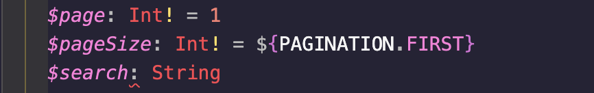 [language-service] parsing error for string template variables in a "default argument value ...