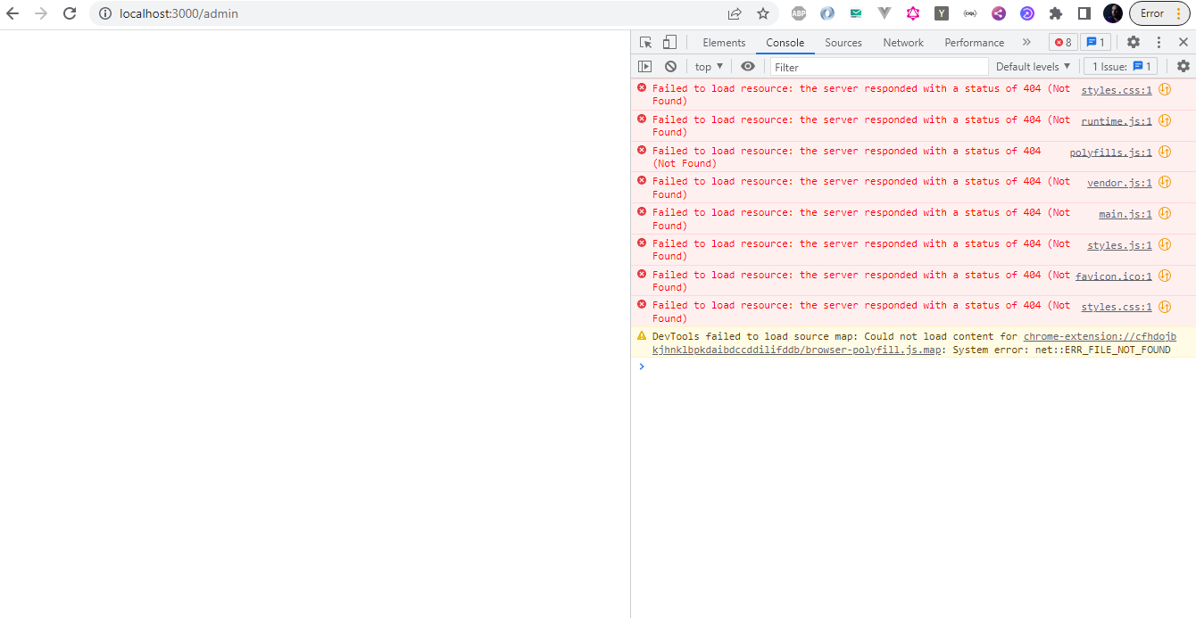 Admin app shows empty page after extending the Admin UI. · Issue #1921 · vendure-ecommerce ...