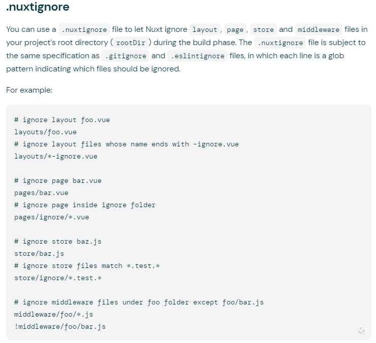 .nuxtignore in features/configuration is different from the configuration glossary · Issue #1793 ...