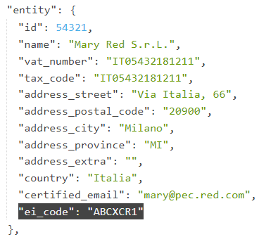 INVOICE API C# - Codice identificativo destinatario/Codice Univoco ...