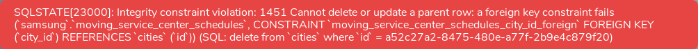 [FEATURE REQUEST] Friendly message when removing items with ON DELETE RESTRICT · Issue #1248 ...