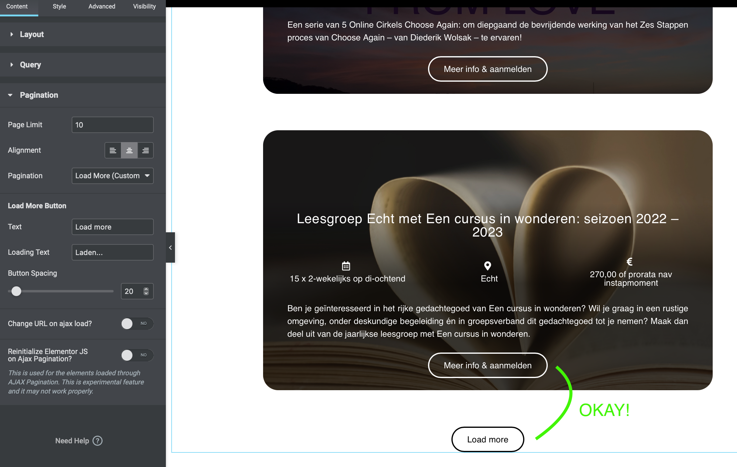 ⛔ 🐞 Bug Report: Elementor Pro - Post widget, "load more" button border color affects border ...