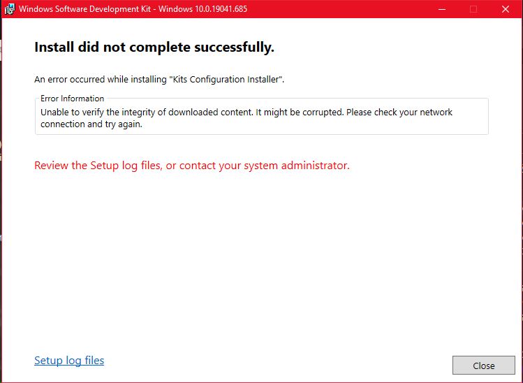 Error When Downloading Windows Sdk 100190410 · Issue 165740 · Microsoftvscode · Github 