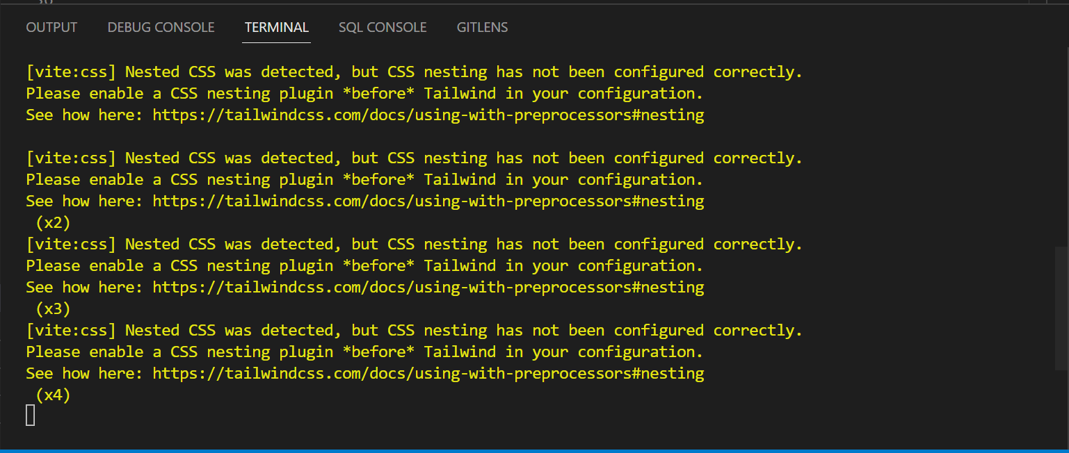Why Postcss Nested Is Enabled Before Tailwind But Vite Drops Warning In Terminal