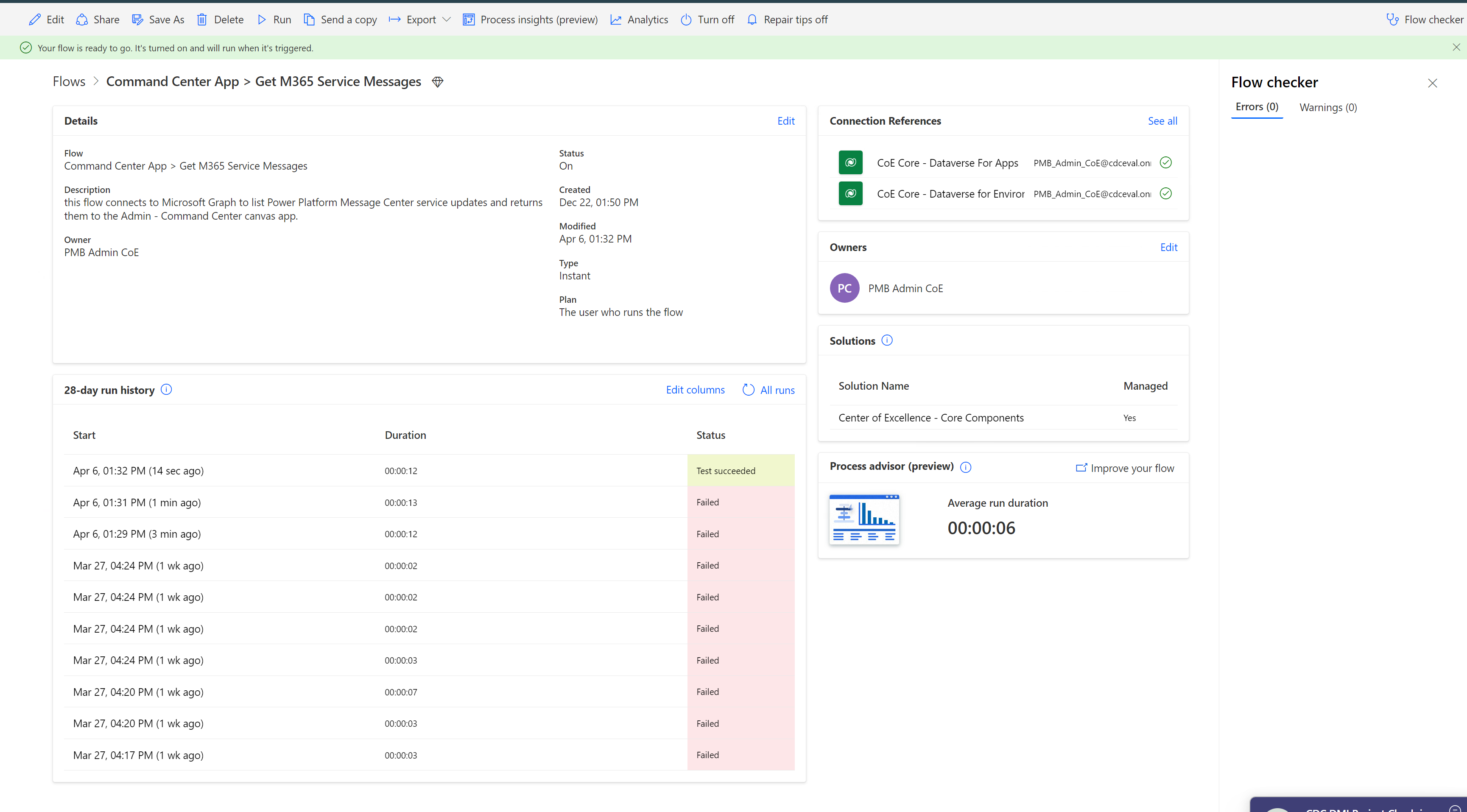 [coe Starter Kit Bug] Get M365 Messages Flow Fails · Issue 5213 · Microsoft Coe Starter Kit