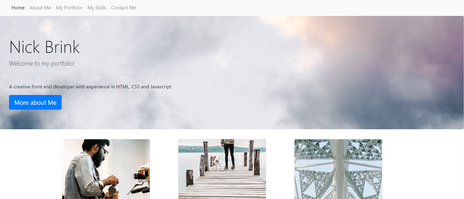 GitHub - Nicholasbrink/Bootstrap-Portfolio: My Portfolio built using Bootstrap 4 Components