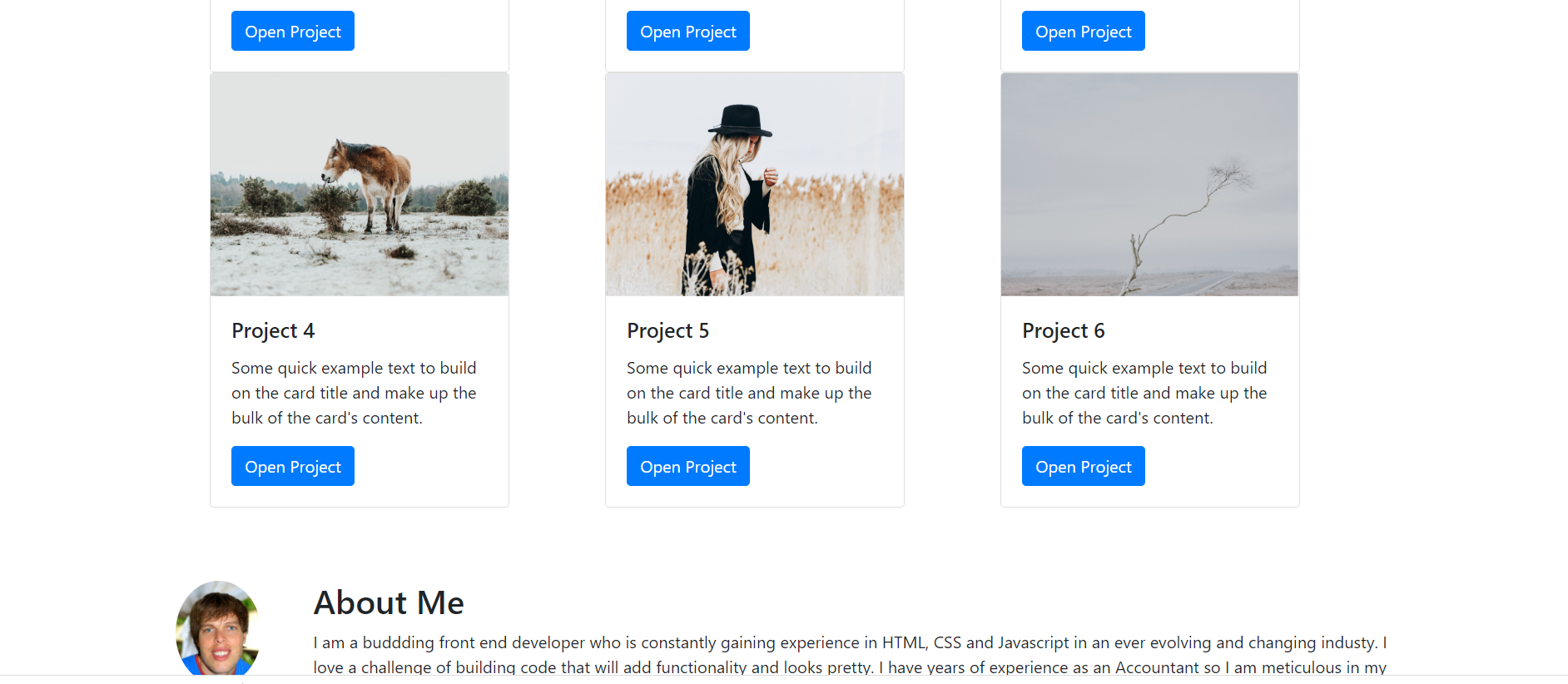 GitHub - Nicholasbrink/Bootstrap-Portfolio: My Portfolio built using Bootstrap 4 Components