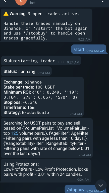 What is the correct way to persist a bot, and to clean up open trades ...