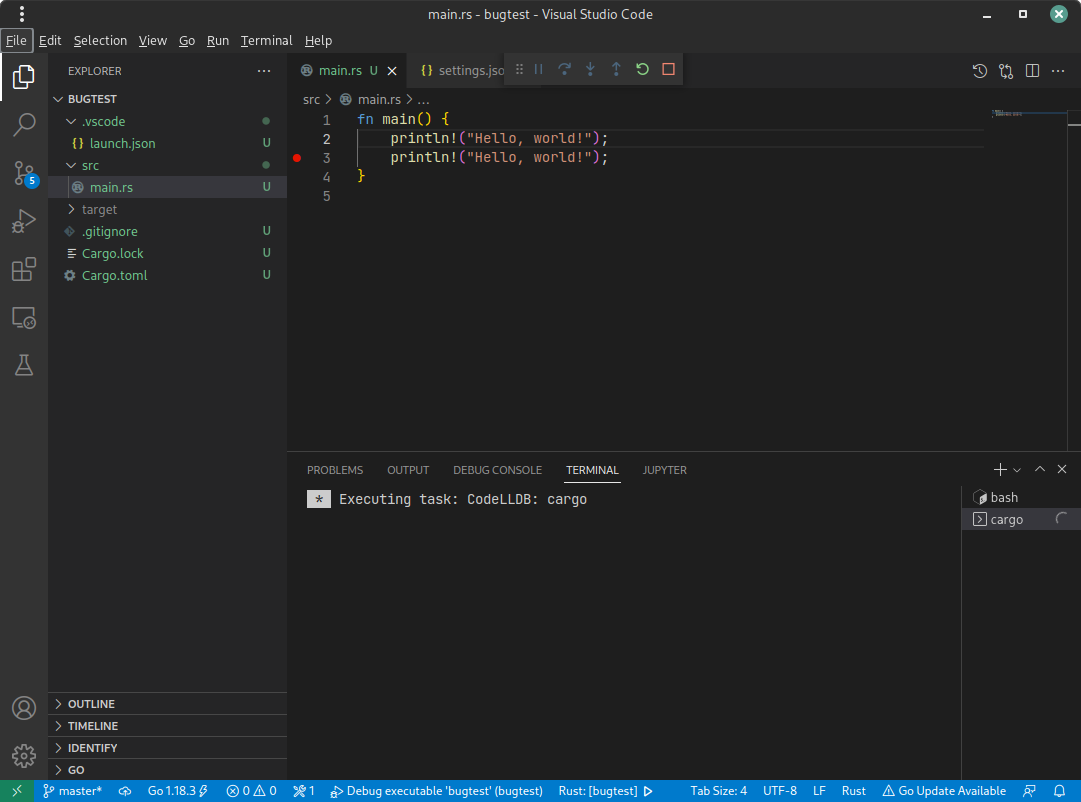 Debugging won't start / "cargo has produced no matching compilation artifacts" · Issue #732 ...