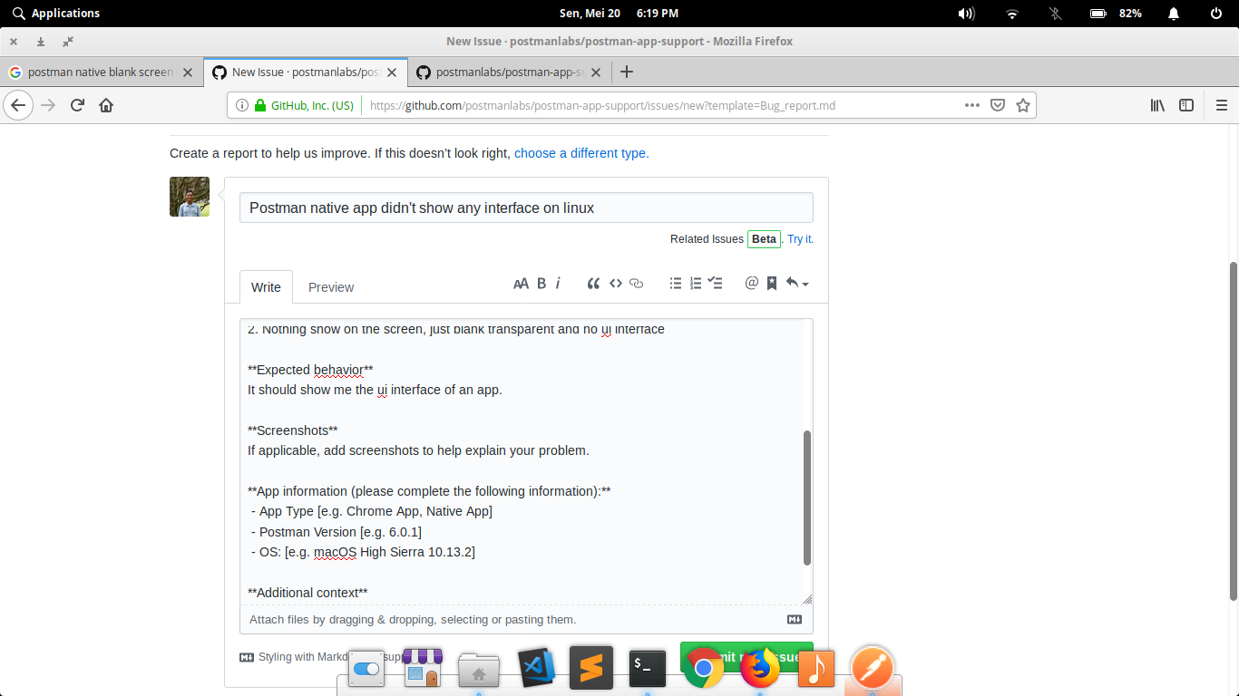 Postman Native App Didnt Show Any Interface On Linux · Issue 6547