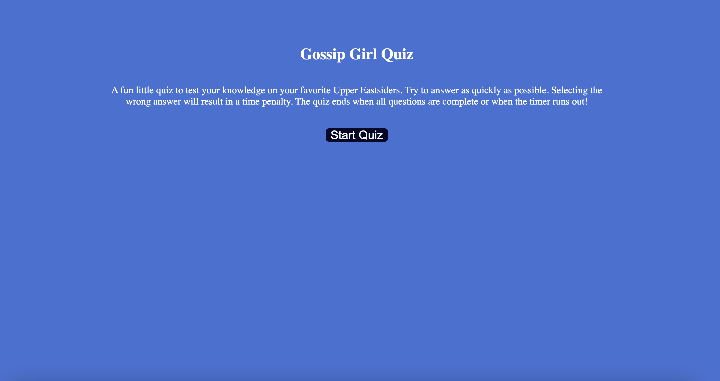 GitHub - byaylin/gossip-girl-quiz