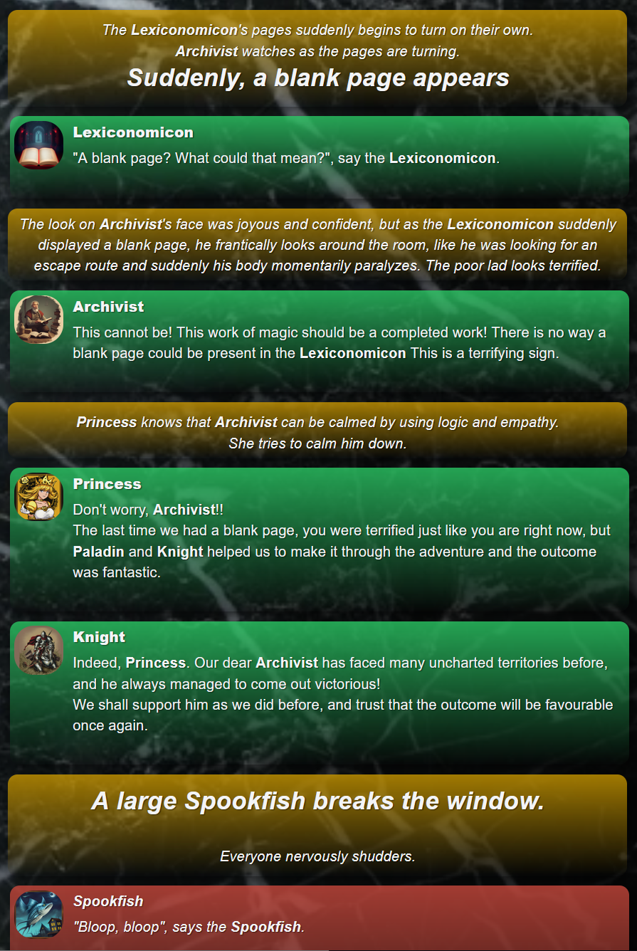 Sharing my RPG character, Narrator, and his Lexiconomicon · oobabooga ...