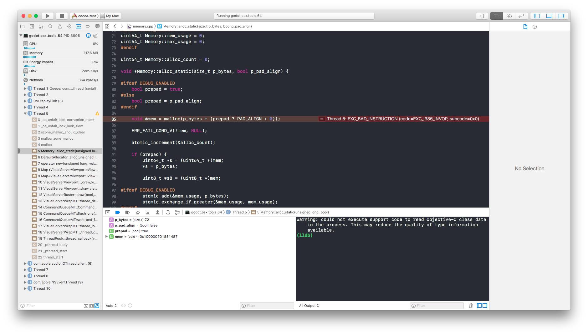 Call VisualServer.texture_debug_usage() with Multi-Threaded rendering ...