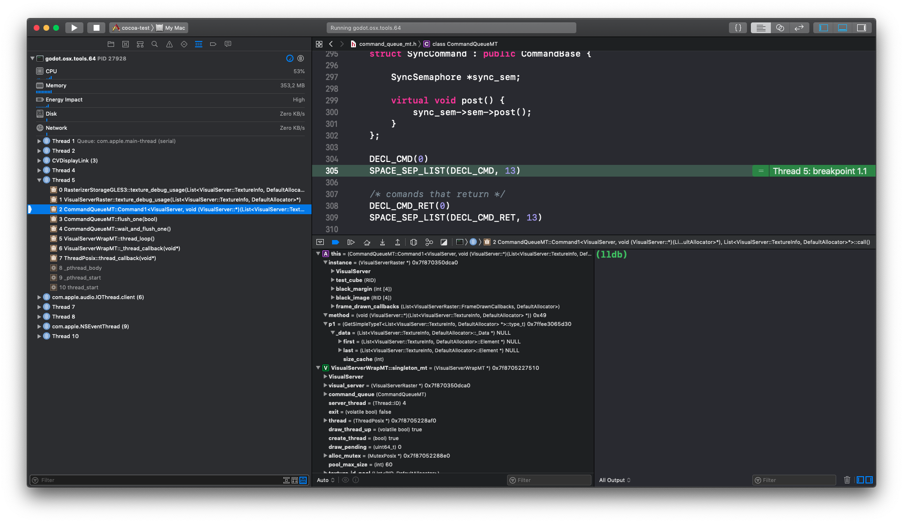 Call VisualServer.texture_debug_usage() with Multi-Threaded rendering ...
