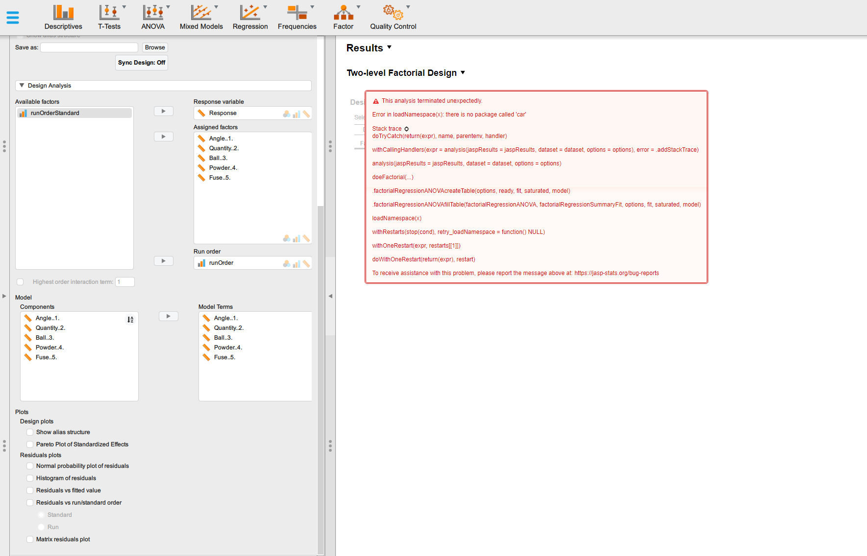 [bug] This Analysis Terminated Unexpectedly · Issue 1893 · Jasp Stats Jasp Issues · Github