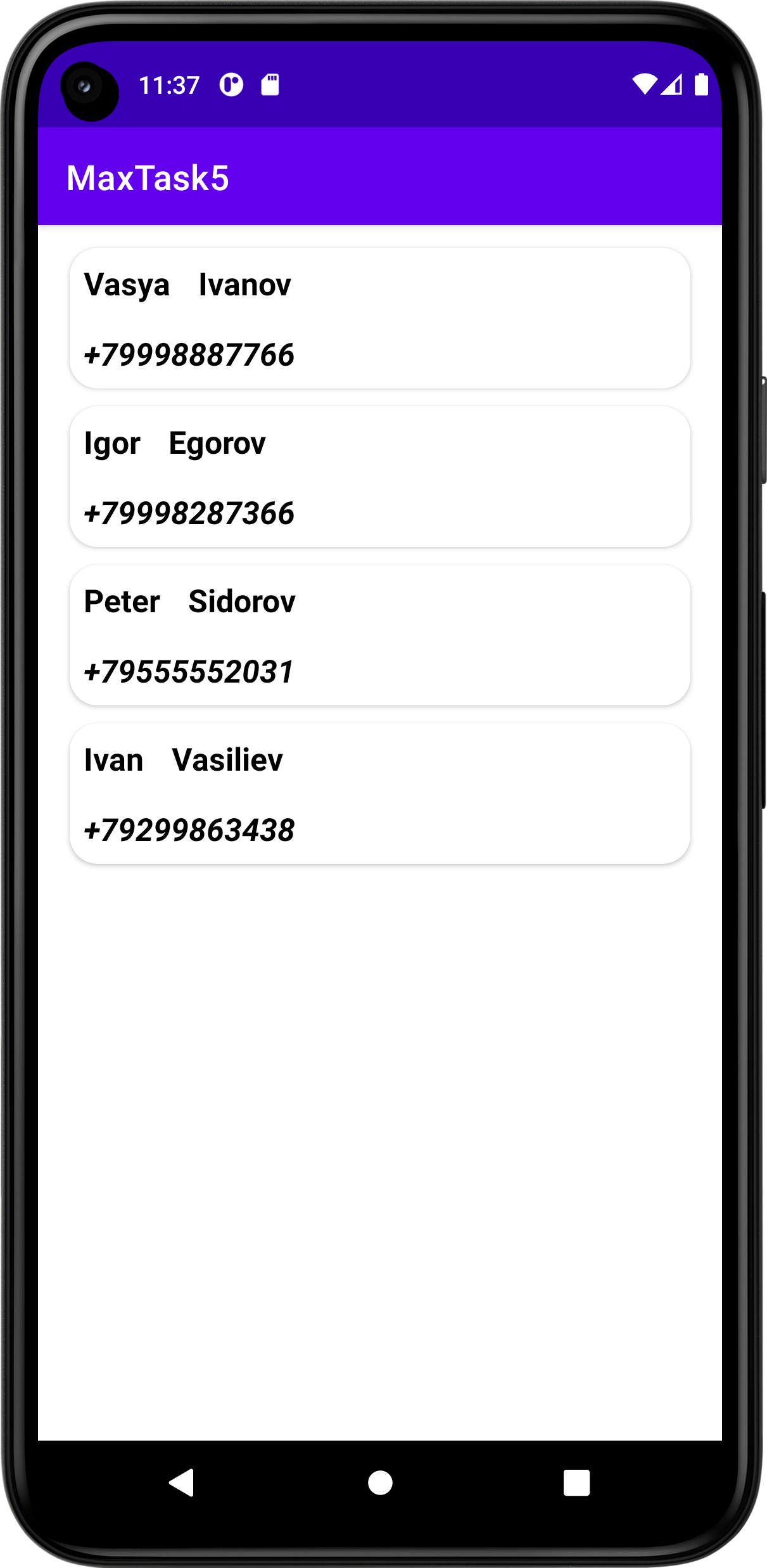 Github Max Remote Test Task 5