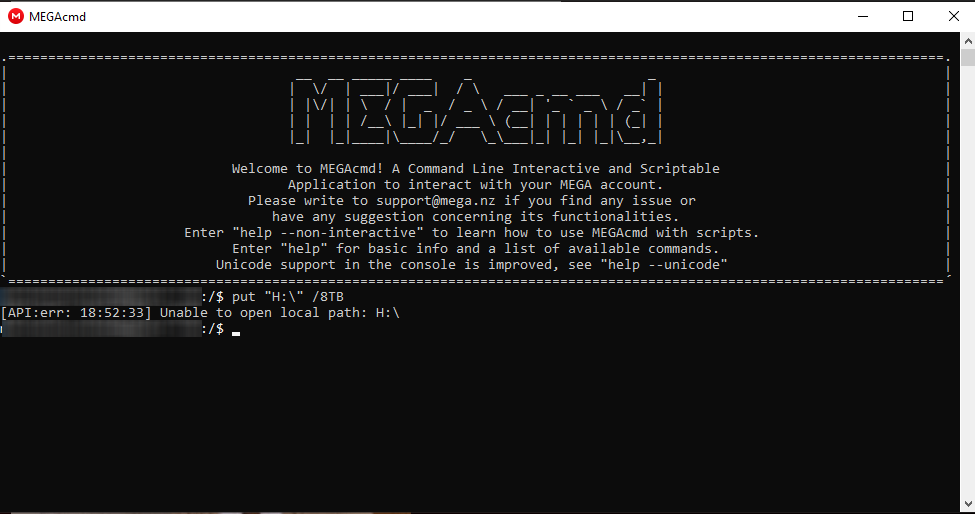 Accessing local directories on Windows · Issue #809 · meganz/MEGAcmd · GitHub