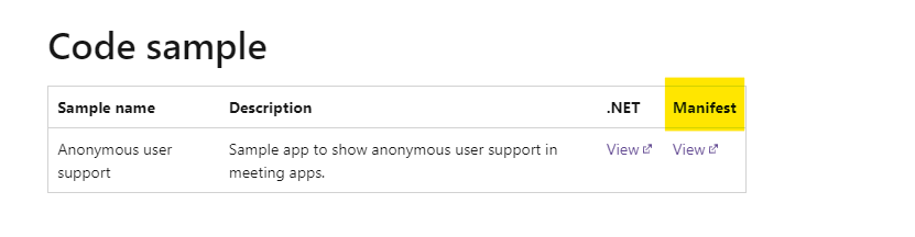 Removal of manifest column and its link as this deployed app is not working. · Issue #8092 ...