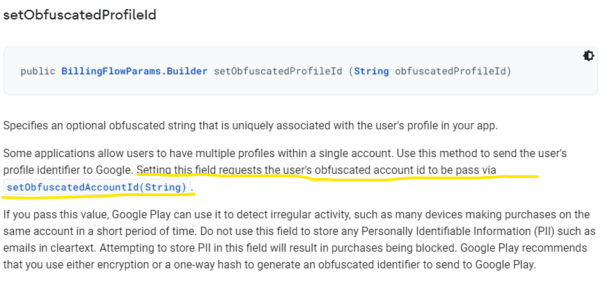 obfuscatedProfileId requires obfuscatedAccountId to be not null · Issue #513 · jamesmontemagno ...