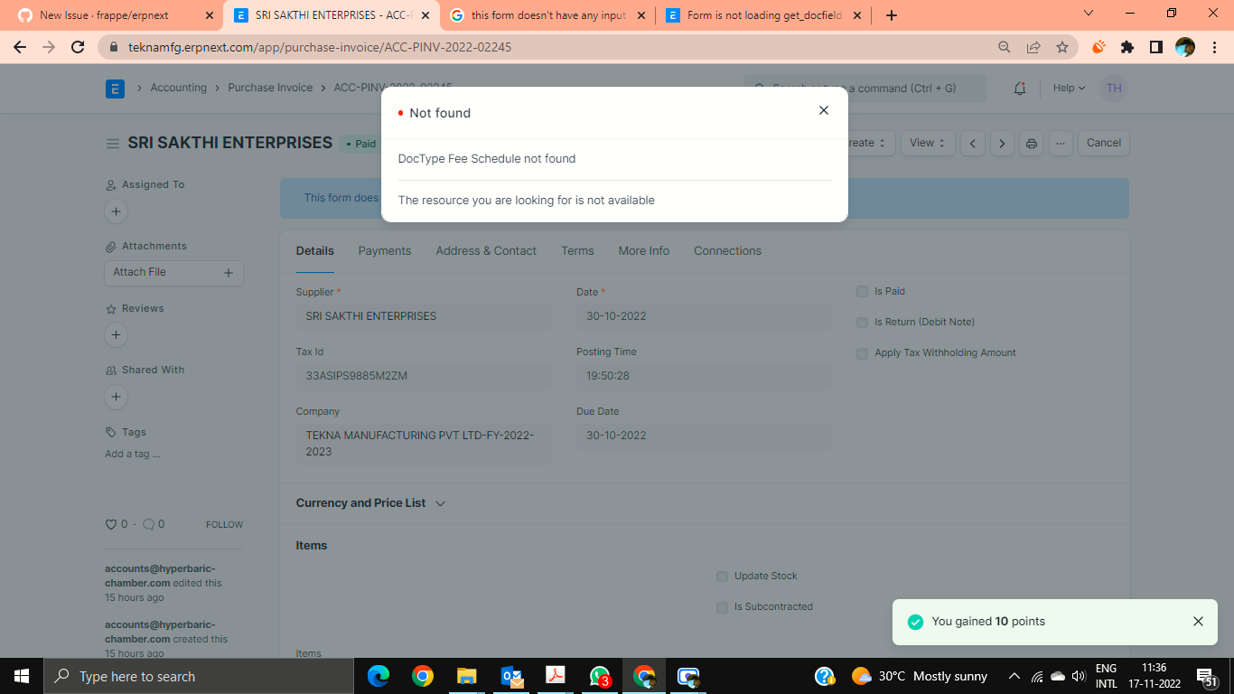 Not Able to Cancel Purchase Invoice · Issue #33000 · frappe/erpnext · GitHub