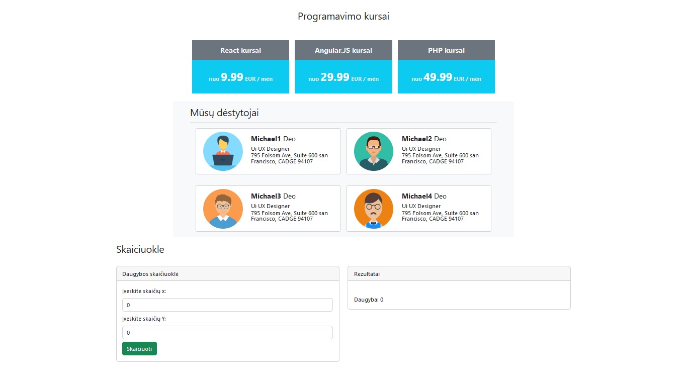 GitHub - renaldas100/React-and-Bootstrap-Page