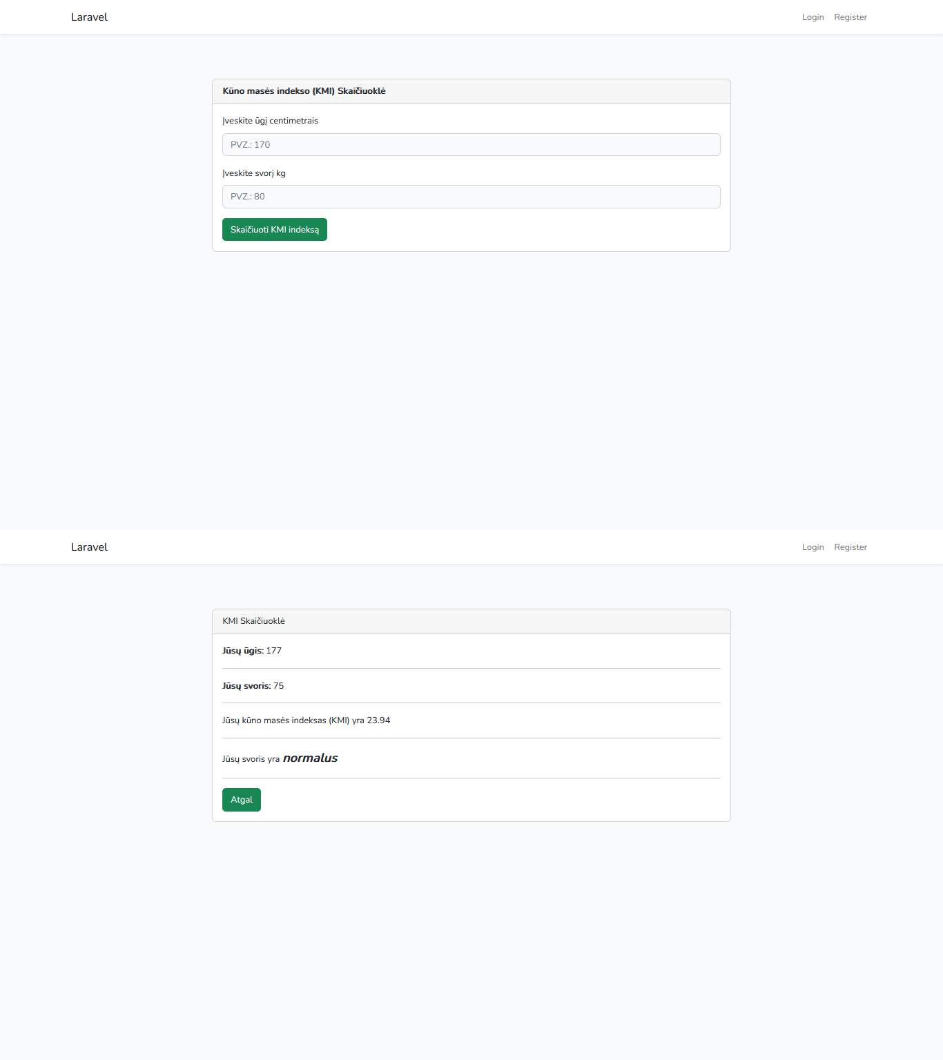 GitHub - renaldas100/Laravel_KMI_skaiciuokle