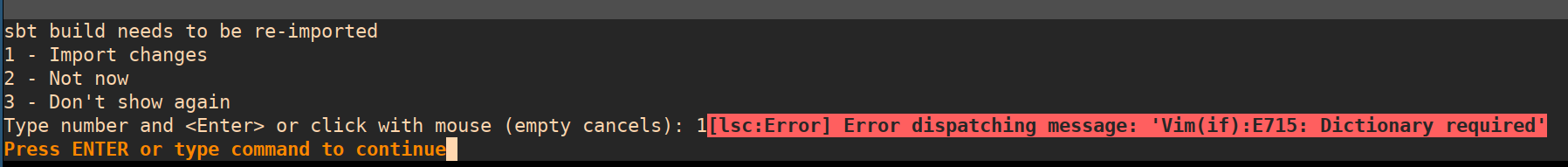 Error Message When The Build Server Prompts For Input · Issue 188 · Natebosch Vim Lsc · Github