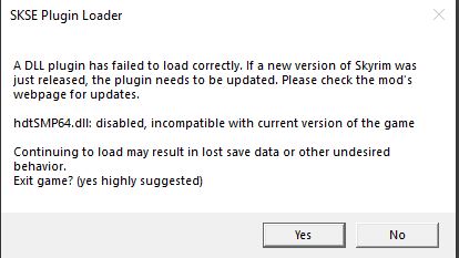 Update SKSE dependency to 2.2.3 · Issue #45 · DaymareOn/hdtSMP64 · GitHub