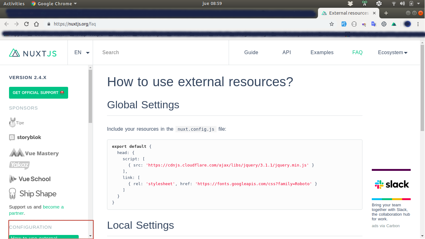 Faq page only show How to use external resources · Issue #1278 · nuxt/docs · GitHub